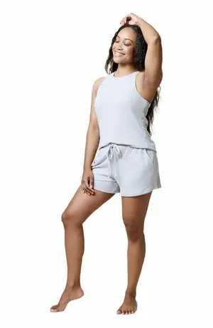 SOFTIES Rib Dream Racerback Short Set - Grey