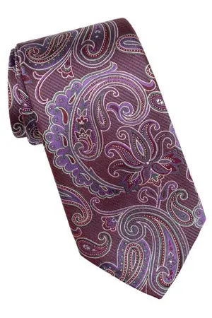 ELIZABETTA Elizabetta Pavia Silk Jacquard Neck Tie Magenta