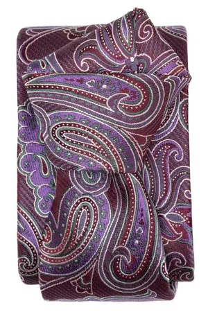 ELIZABETTA Pavia Silk Jacquard Neck Tie - Magenta