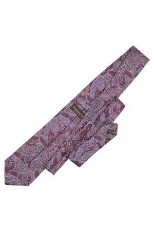 ELIZABETTA Pavia Silk Jacquard Neck Tie - Magenta