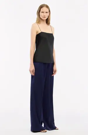 Another Tomorrow Silk Camisole - Black