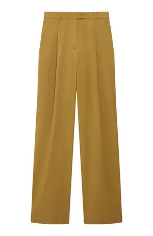 Another Tomorrow Relaxed Wide-leg Trousers - Thyme