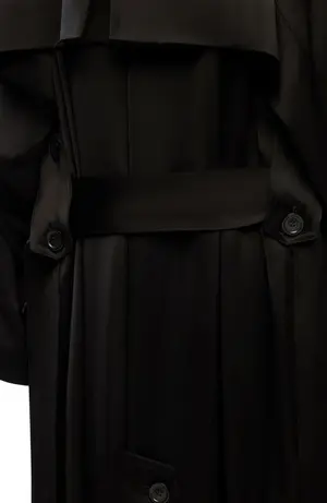 Another Tomorrow Satin Trench Coat