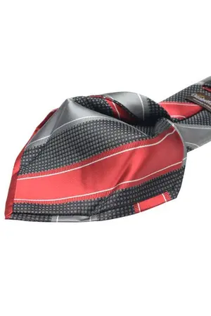 ELIZABETTA Extra Long Silk Jacquard Neck Tie - Red