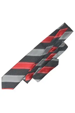 ELIZABETTA Extra Long Silk Jacquard Neck Tie - Red