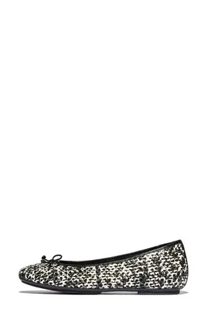 Fitflop Delicato Woven Mary Jane Flat - Black/ Ivory Mix