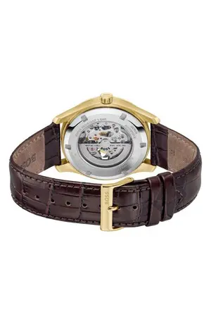BOSS Principle Skeleton Automatic Strap Watch - Gray