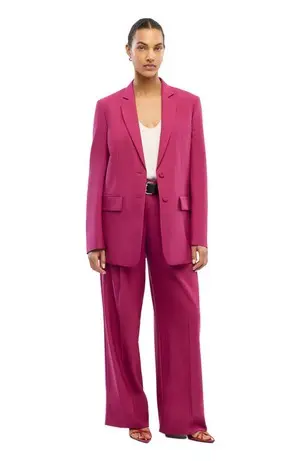 Another Tomorrow Oversized Blazer - Magenta