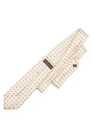 ELIZABETTA Tiburtina Silk Jacquard Neck Tie - Pale Yellow