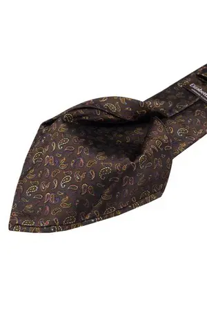 ELIZABETTA Sambuco Extra Long Silk Jacquard Neck Tie
