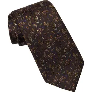 ELIZABETTA Elizabetta Sambuco Paisley Jacquard Neck Tie Caffè