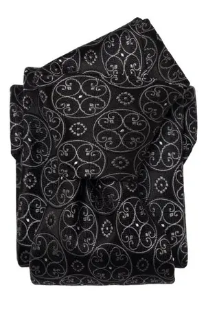 ELIZABETTA Palladio Silk Jacquard Neck Tie - Black