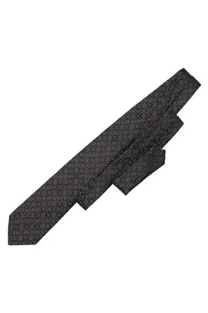 ELIZABETTA Palladio Silk Jacquard Neck Tie - Black