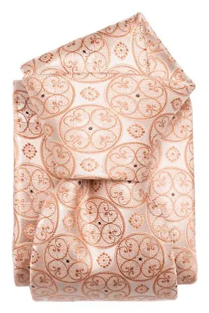 ELIZABETTA Palladio Silk Jacquard Neck Tie - Blush