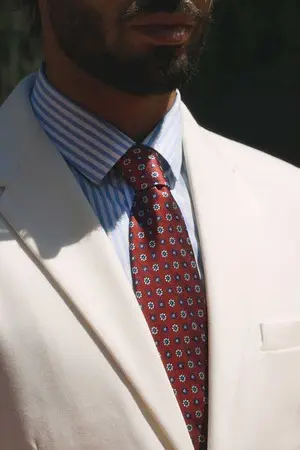 ELIZABETTA Umbria Extra Long Silk Jacquard Neck Tie
