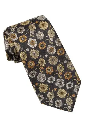 ELIZABETTA Silk Jacquard Neck Tie - Yellow