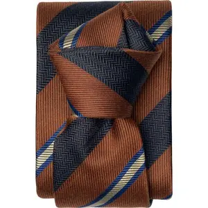 ELIZABETTA Flaminiasilk Jacquard Neck Tie Rust