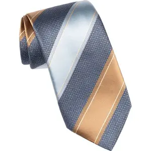 ELIZABETTA Ferrari Silk Jacquard Neck Tie - Blue And Copper