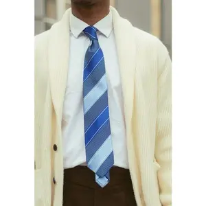 ELIZABETTA Ferrari Silk Jacquard Neck Tie - Blue