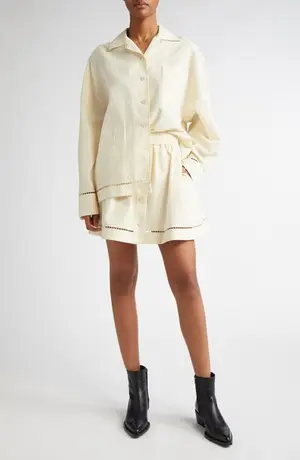 GOLDEN GOOSE Journey Texture Stripe Circle Skirt