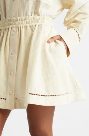 GOLDEN GOOSE Journey Texture Stripe Circle Skirt