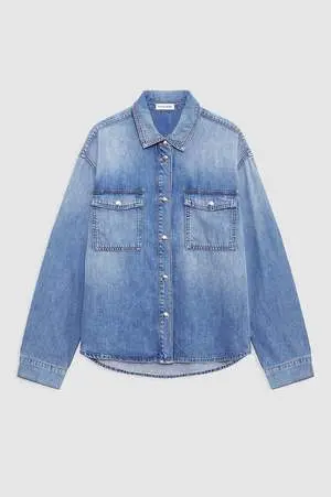 ANINE BING Paxton Shirt - Tidal Blue