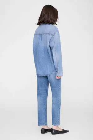 ANINE BING Paxton Shirt - Tidal Blue