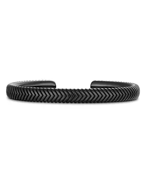 David Yurman Chevron Cuff In Titanium - Black