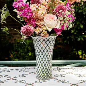 JULISKA Trellis 9 Flared Vase - White