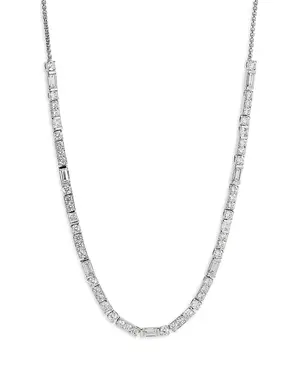 Nadri Cubic Zirconia Collar Necklace - Silver