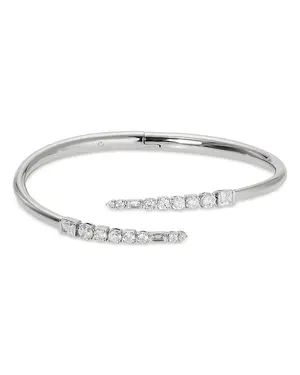 Nadri Cubic Zirconia Bangle Bracelet - Silver
