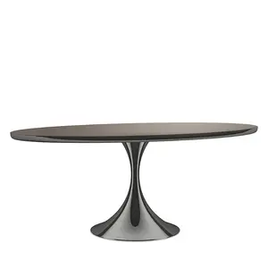 CARACOLE Semper 72 Oval Dining Table - Bronze Metal