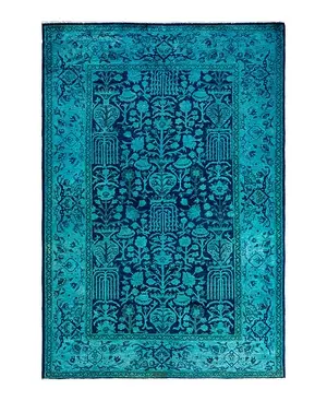 Bloomingdale'S Vibrance M1390 Area Rug, 5'2 X 7'6 - Blue