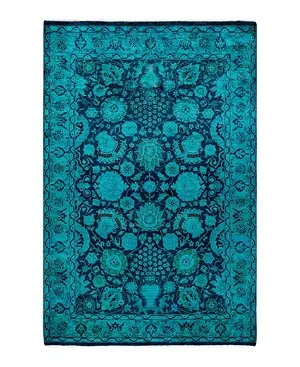 Bloomingdale'S Fine Vibrance M1181 Area Rug, 4'2 X 6'2 - Blue