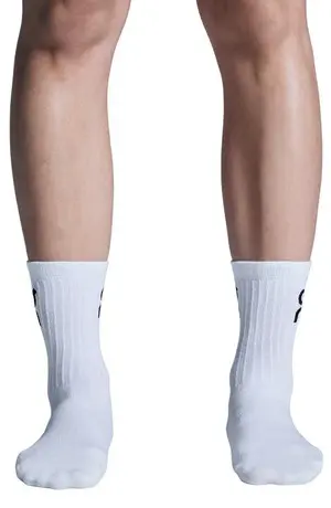 On 3-pack Logo Crew Socks - White