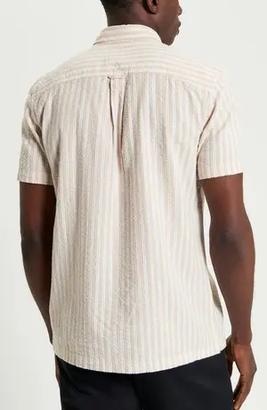 Ben Sherman Stripe Seersucker Button-up Shirt