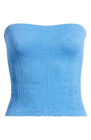 BDG URBAN OUTFITTERS Tapestry Crop Tube Top - Blue