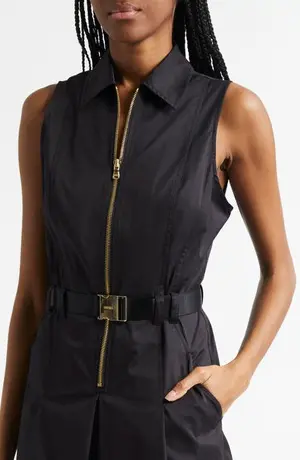 L'Agence Kylo Belted Shirtdress - Black
