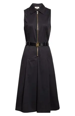 L'Agence Kylo Belted Shirtdress - Black