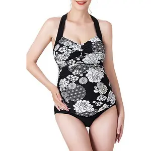 KIMI + KAI Chana Floral Print Maternity Swimsuit - Multicolored