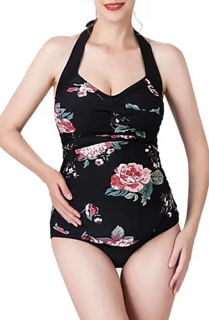 KIMI + KAI Arely Floral Print Two-piece Maternity Swimsuit - Multicolored