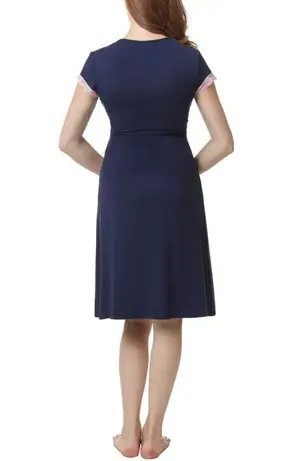 KIMI + KAI Jenny Maternity/nursing Nightgown - Navy