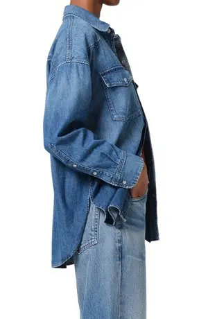 Citizens Of Humanity Kayla Western Denim Snap-up Shirt - Douro