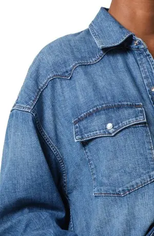 Citizens Of Humanity Kayla Western Denim Snap-up Shirt - Douro
