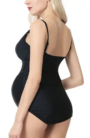 KIMI + KAI Kimber Upf 50+ One-piece Maternity Swimsuit - Black