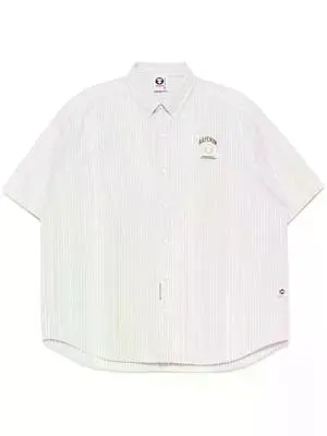 AAPE BY *A BATHING APE Aapenow Moonface-logo Striped Shirt