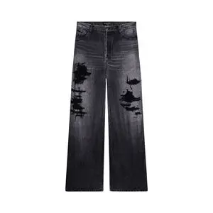 Balenciaga Trompe L'oeil Large Baggy Trousers - Grey
