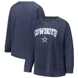 Profile Dallas Cowboys Acid Wash Raglan Pullover Sweatshirt