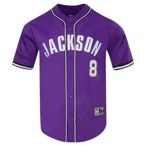 PRO STANDARD Lamar Jackson Baltimore Ravens Mesh Button-up Baseball Jersey