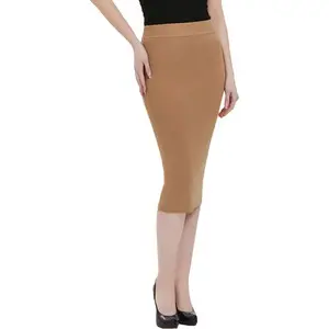 KIMI + KAI Knit Pencil Skirt - Champagne